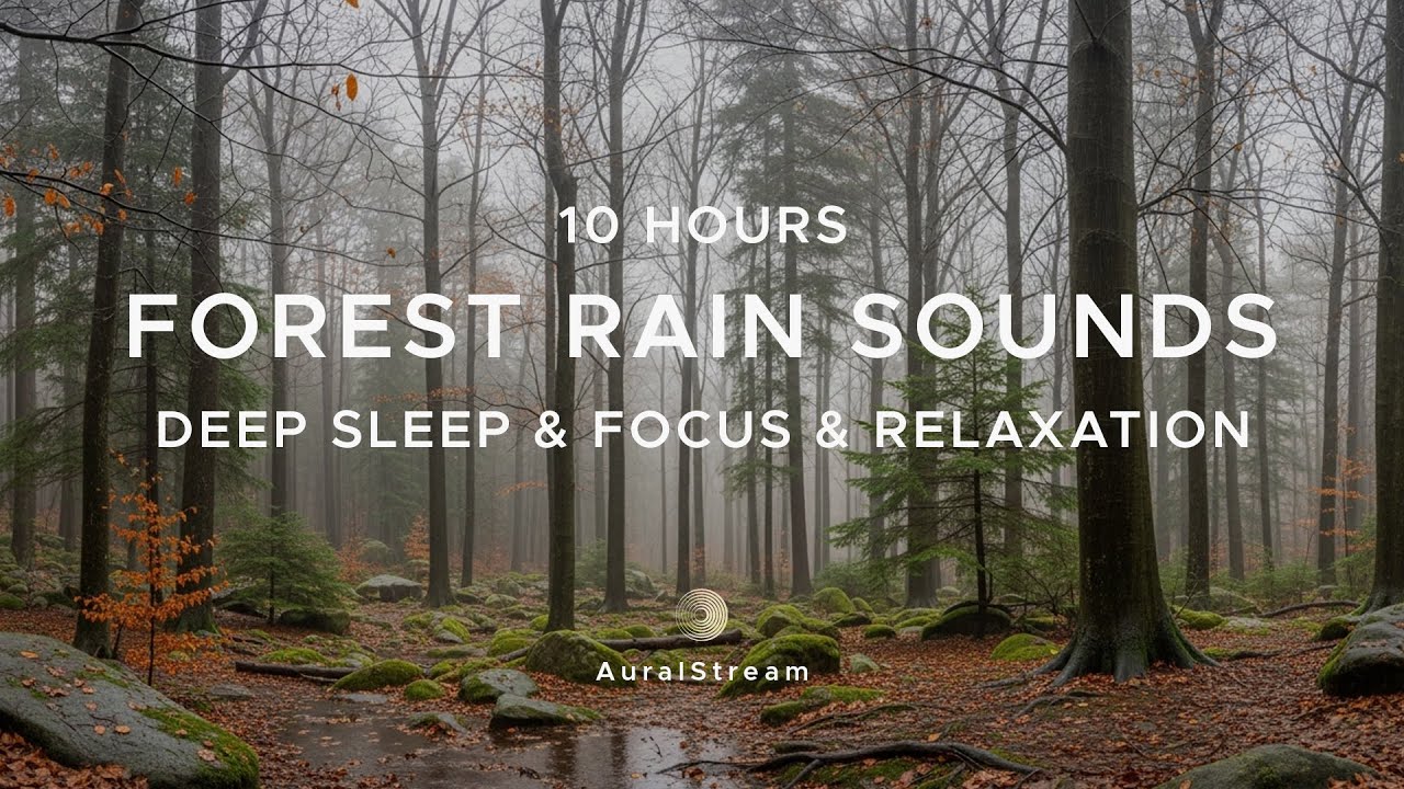 🌲 Sleep Instantly in a Serene Forest | ⛈️ Gentle Rain Sounds, Focus ...