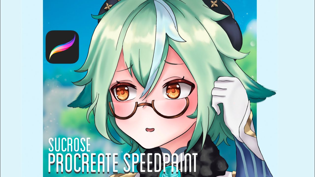 Sucrose Procreate Speedpaint | Genshin Impact 🌼 - YouTube