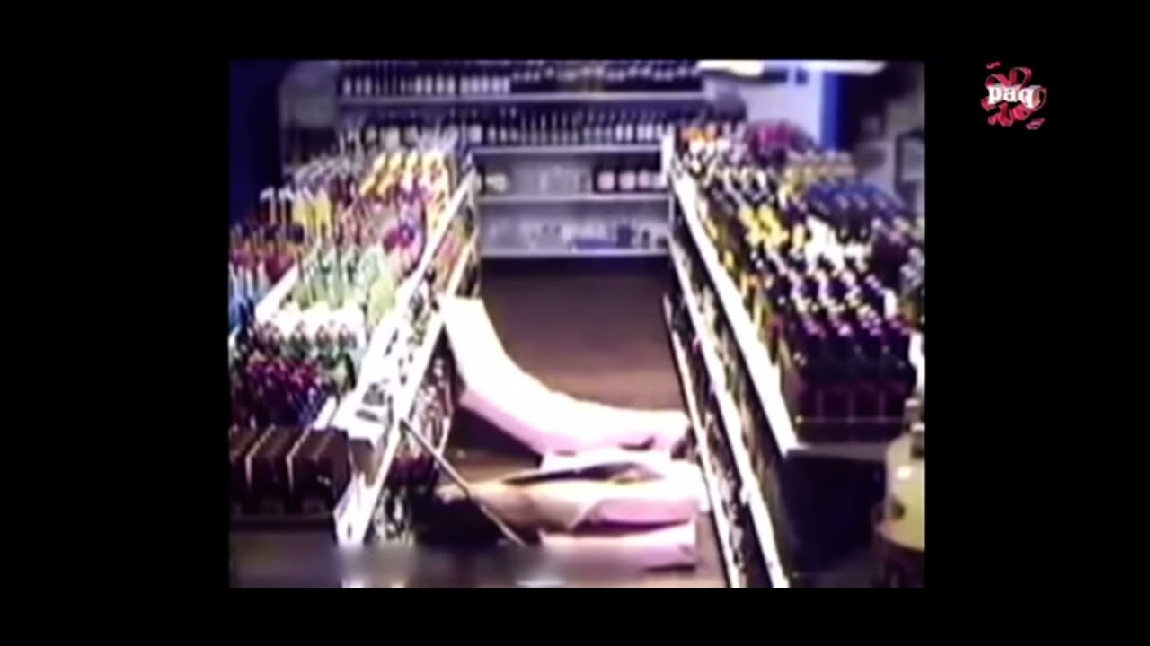 Random drunk man falling through ceiling in a store. - YouTube