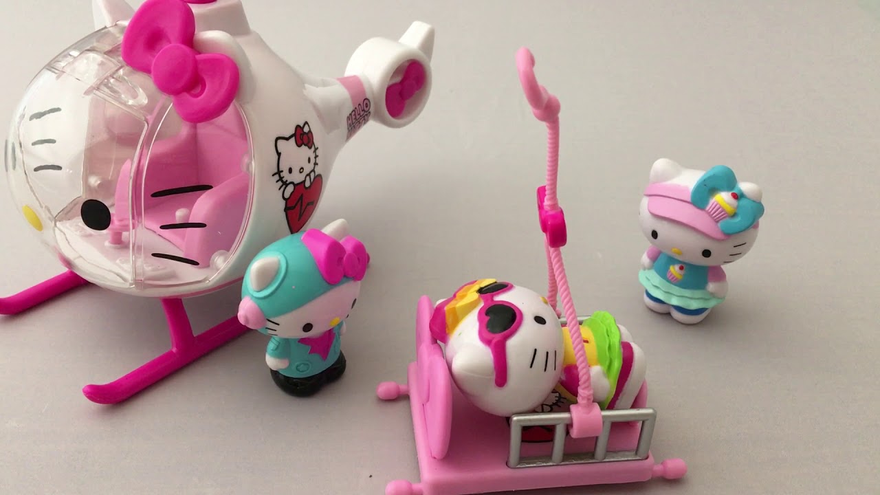 Toys and Dolls Fun with Hello Kitty Rescue Set and Airplane l Hello ...