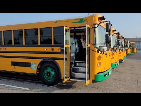 Bus 28 a 2020 Blue Bird Electric school bus walk around. California ...