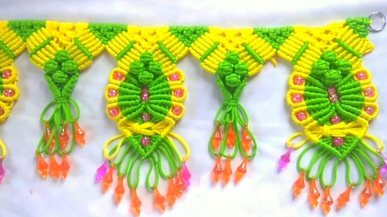 New design of macrame toran - YouTube