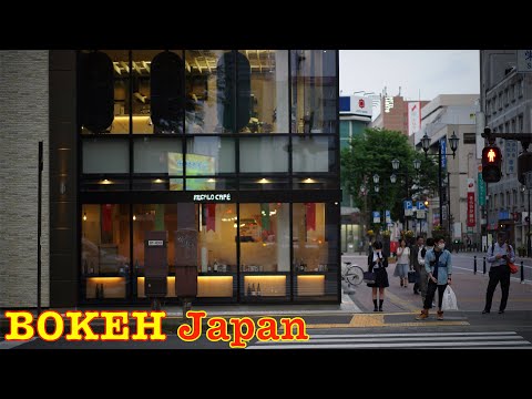 Bokeh Japan Walk - Around a station in a local city on a weekday evening