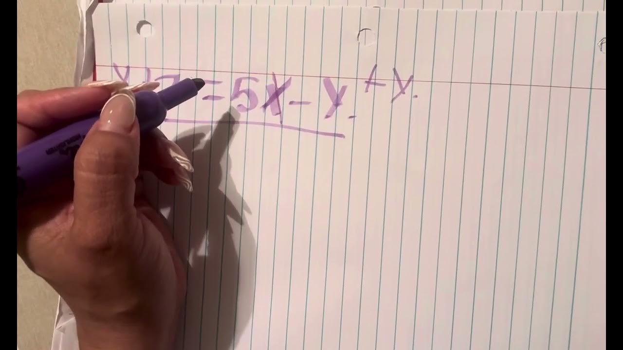 Solving for a Variable in terms of other variables using addition and subtraction with division ...