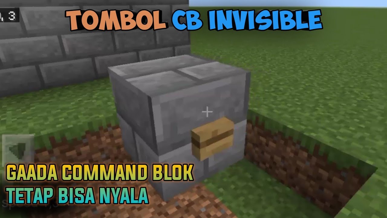 CARA MEMBUAT COMMAND BLOCK INVISIBLE DI BELAKANG TOMBOL! - YouTube