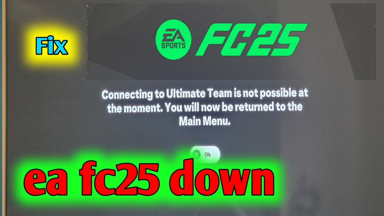 Fix EA sport fc 25 Connecting to Ultimate Team is not possible at the ...