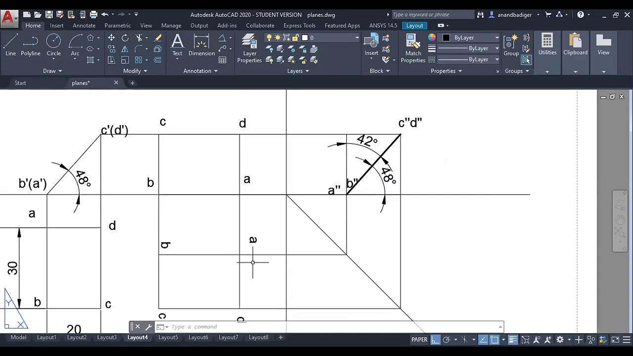 PROJECTION OF SQUARE LAMINA - YouTube