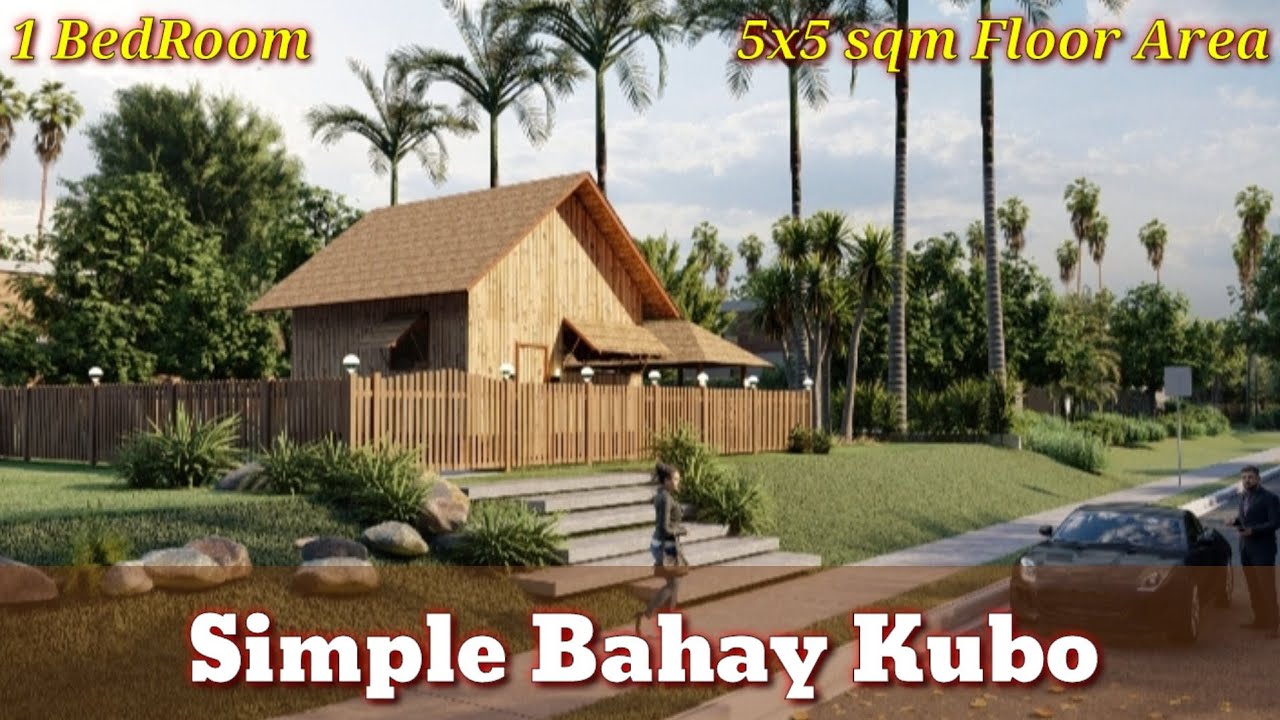 SIMPLE BAHAY KUBO DESIGN | 25 Sqm FLOOR AREA | ONE BED ROOM - YouTube