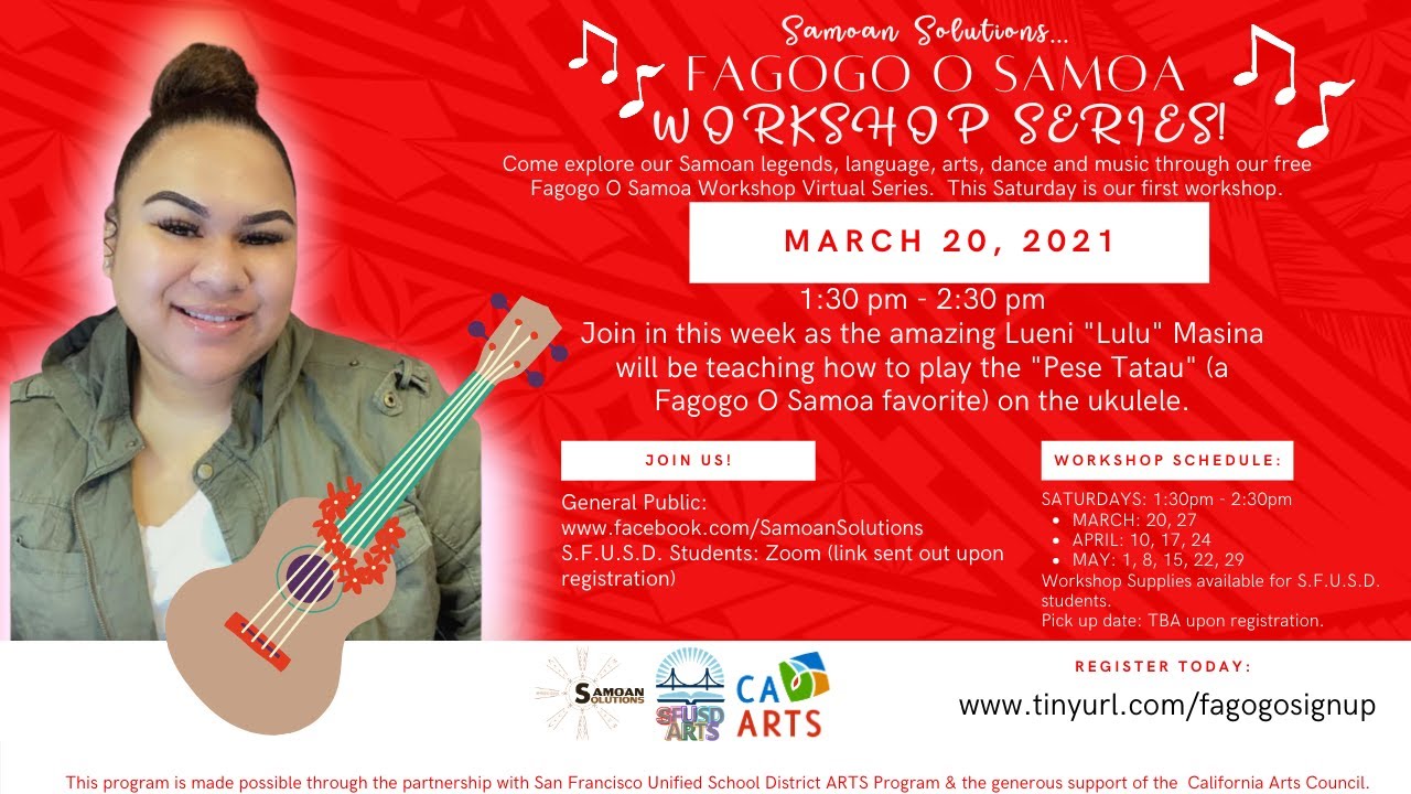 Fagogo O Samoa Workshop Series 2021 - Ep 1: Ukulele Sesh with Lueni ...