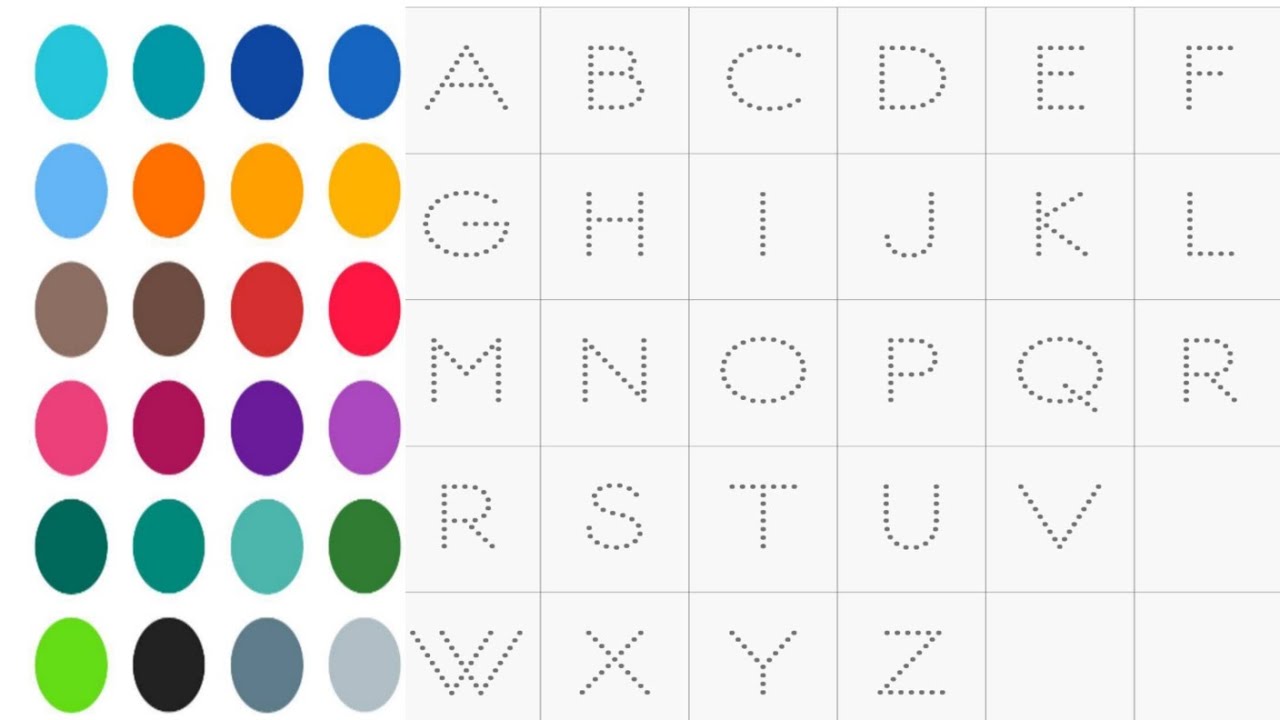 Dotted ABC Tracing | ABCD drawing | Alphabet Dotted Easy Learning ...