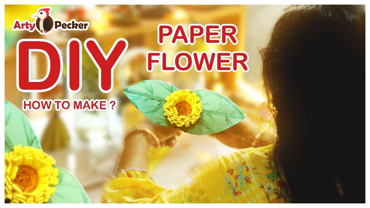 DIY Yellow Flower | Easy to make Paper Flower | Craft Paper Flower ...