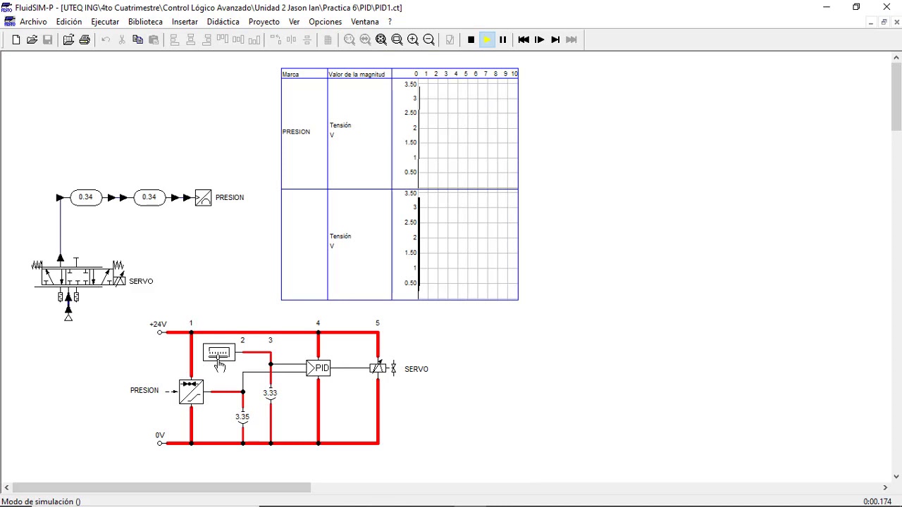 Control De Presión en FluidSim - YouTube