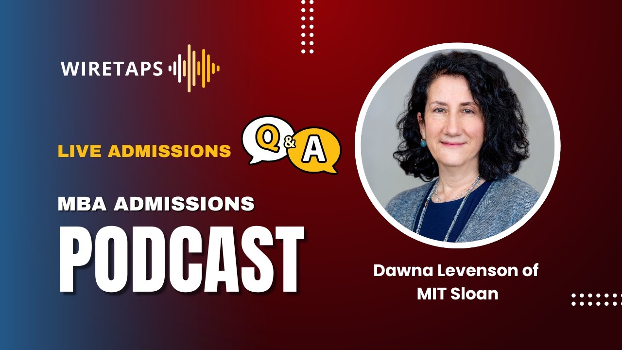 Live Admissions Q&A: Dawna Levenson of MIT Sloan - YouTube