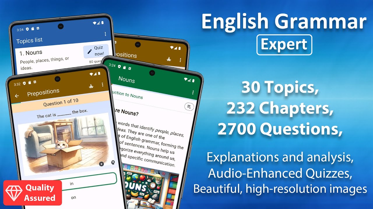 English Grammar Expert AI - Comprehensive Notes & Quizzes (Audio ready ...