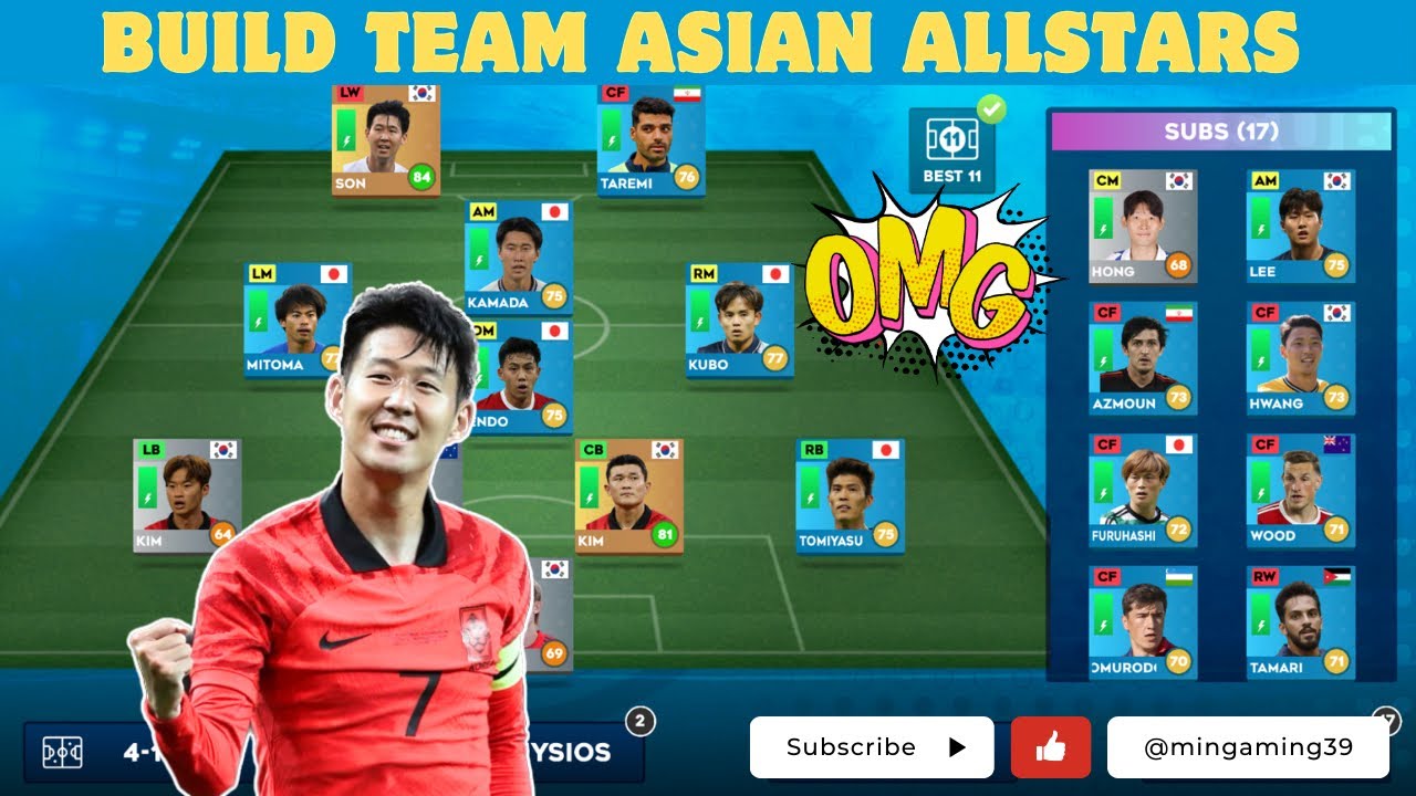 DLS 24 | Build Team Asian Allstars in DLS24 | Xây dựng đội hình ngôi ...