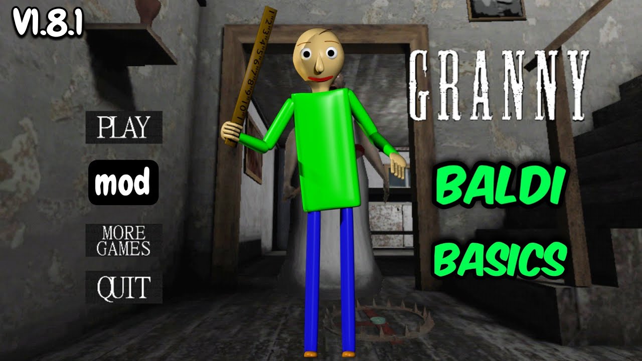 Granny v1.8.1 : Baldi Basics Mod Sewer Escape Full Gameplay - YouTube