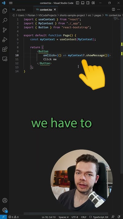 Use This Context Hook In React With Typescript - Youtube