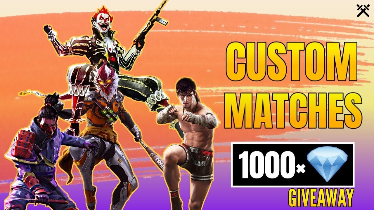 Garena Free Fire Live CUSTOM ROOM & 1000 DIAMONDS GIVEAWAY | FF LIVE ...