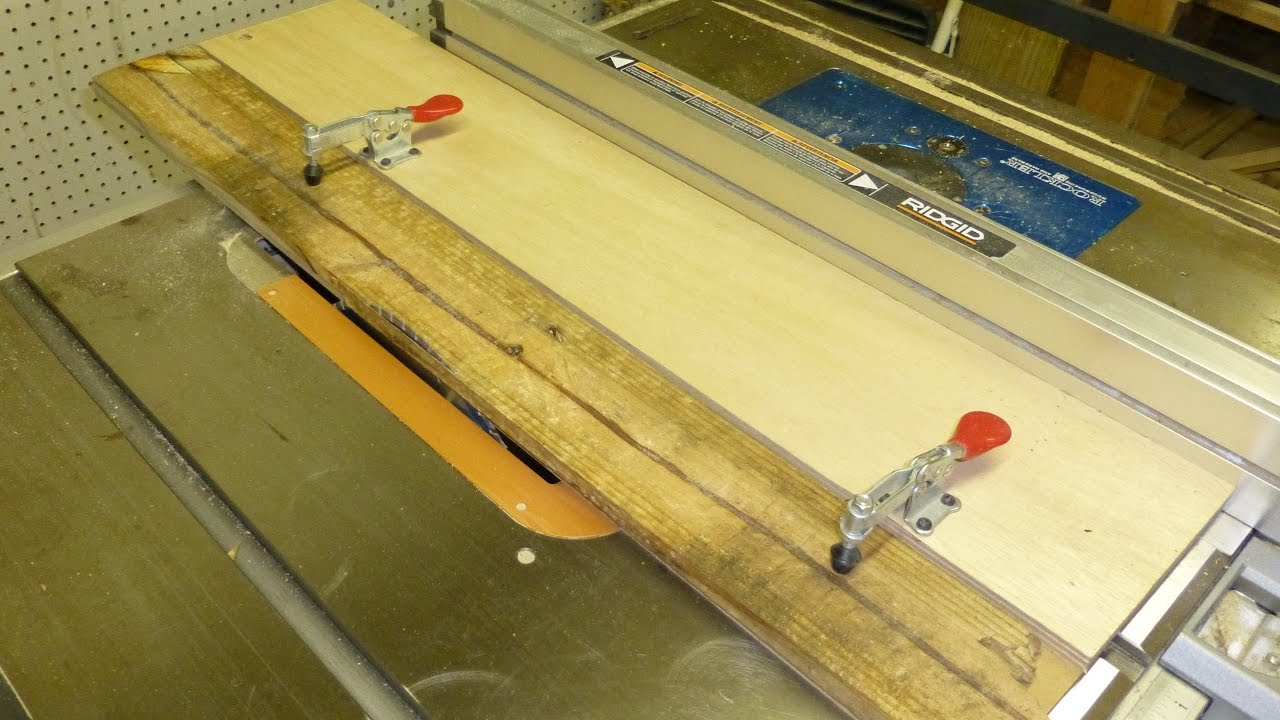 Edging Jig for Tablesaw - YouTube