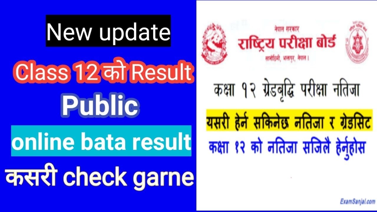 NEB Result 2080/2081 Class 12 काे Result public| online bata Result ...