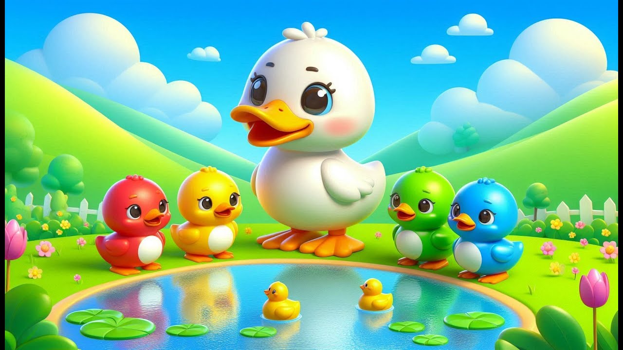 Colorful Ducks Song – Learn Colors with Five Little Ducks | Nursery ...