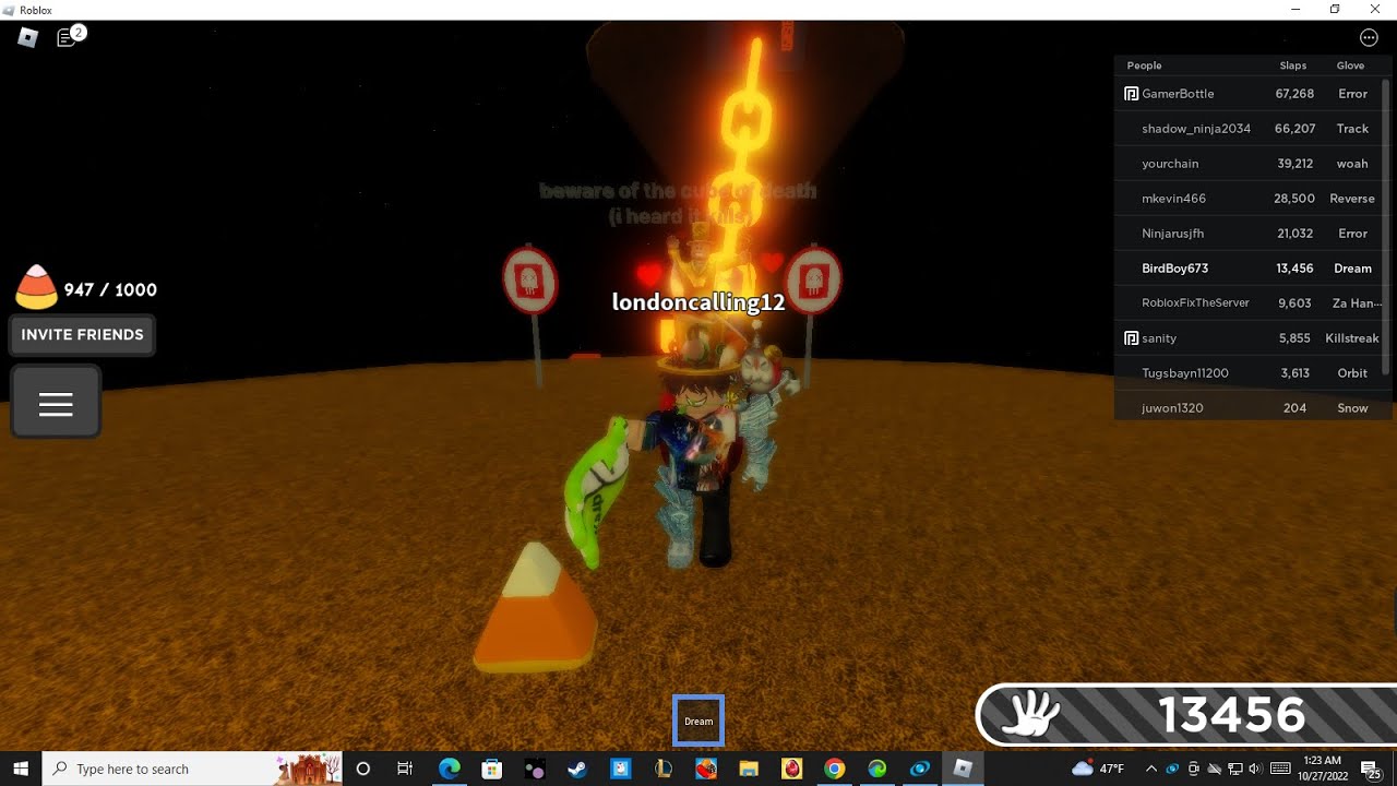 Rattle-bones! 'Slap battles' Roblox! - YouTube