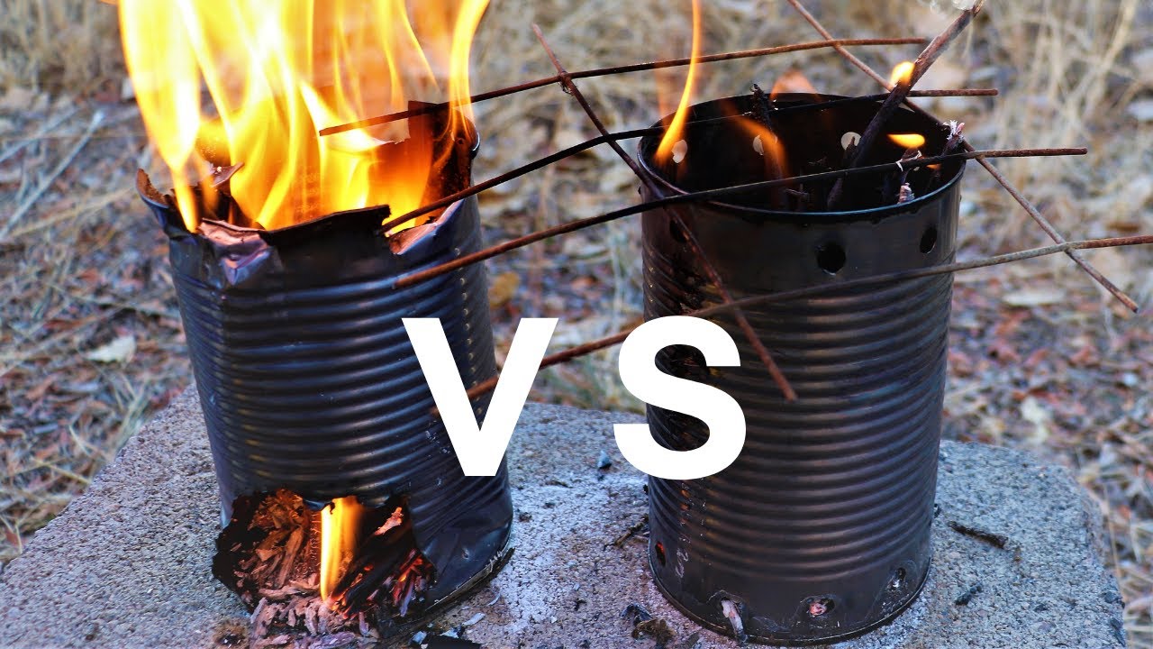 How to make a Hobo stove (How to make a camp stove) - YouTube