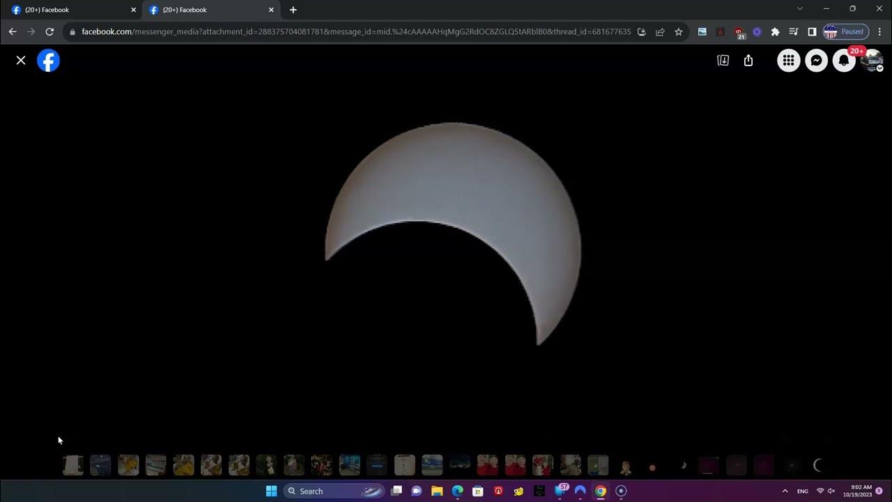 DWARF2 TLESCOPE VIEW OF Eclipse Oct 2023 by Travis, Plano - YouTube