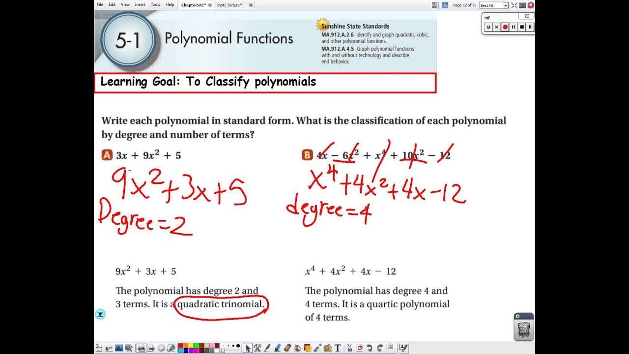 5-1 Classifying polynomials / End Behaviour - YouTube