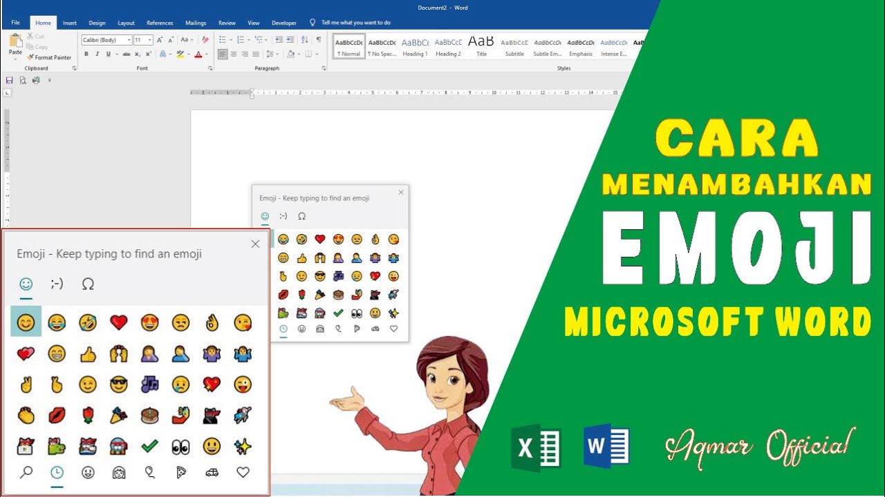 Cara Mengakses dan Menambahkan Emoji pada Microsoft Word - YouTube