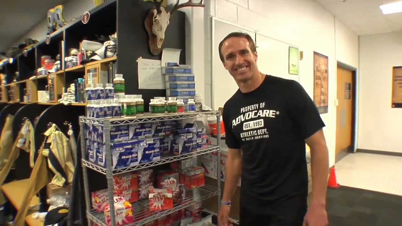 Advocare Products in Drew Brees' Locker - YouTube