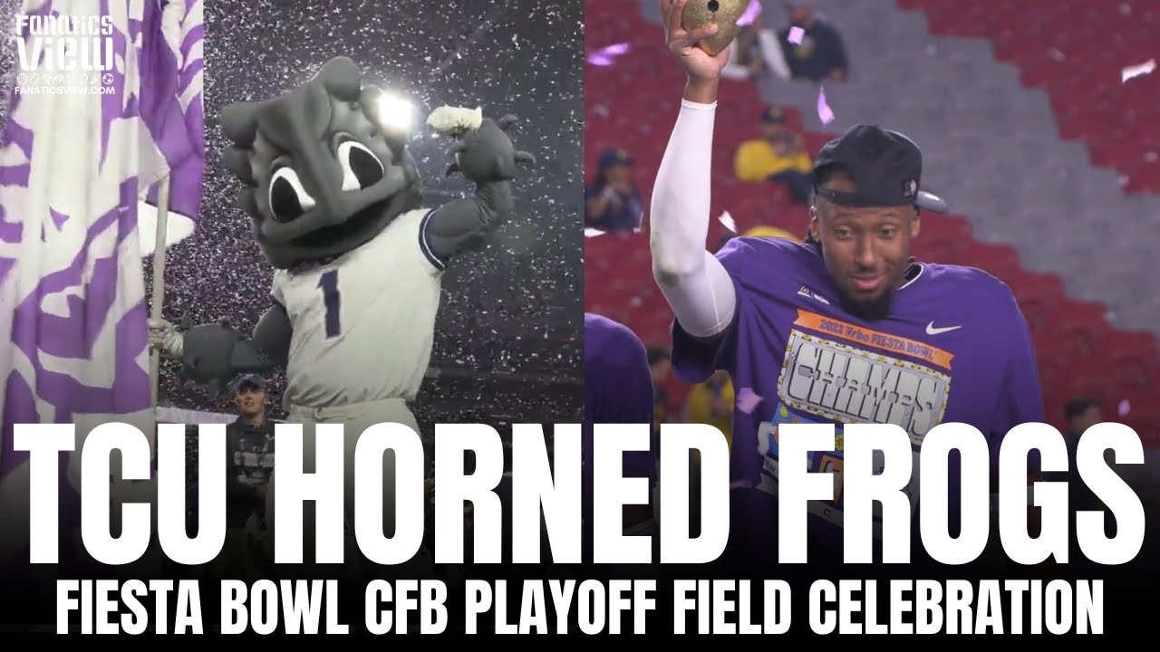 TCU Horned Frogs Celebration Moments After Advancing to National ...