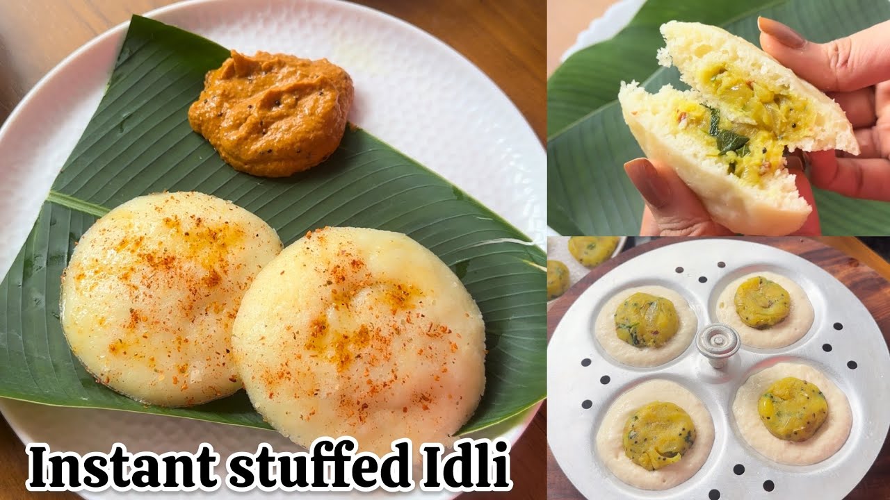 Instant Stuffed Idli | Aloo Stuffed Idli | Instant Rava /Sooji Idli ...