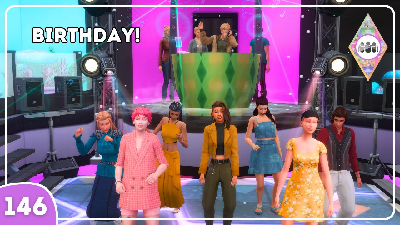 My Sim threw a HUGE Birthday party! - Pack Legacy Challenge #146 - YouTube