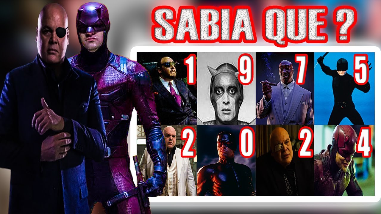 👽 Curiosidades DAREDEVIL Y KINGPIN Live Action 1975 al 2024 La Saga ...