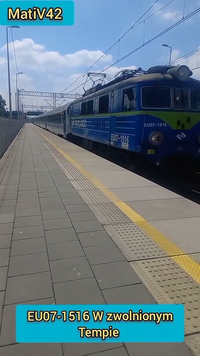 EU07-1516 W (#slowmotion) #kolej #pkp #train czerwiec 2024 - YouTube