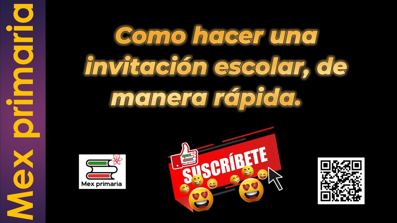 Como hacer una, invitación escolar, a nivel primaria, nivel básico ...