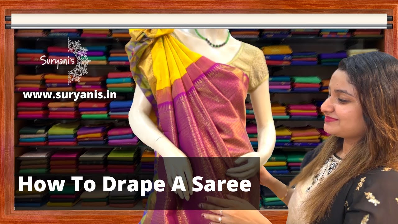 How To Drape A Saree Perfectly | Gujarati Saree Drape | Saree Draping ...