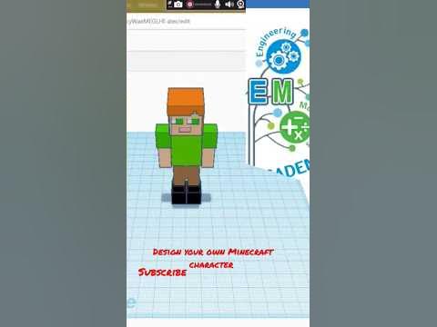 Design Minecraft character using 3D on Tinkercad - YouTube