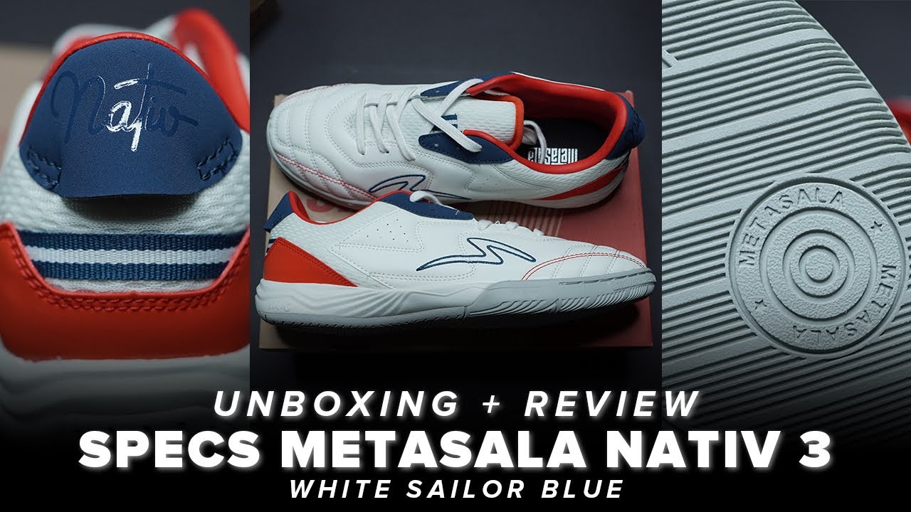 Unboxing & Review Sepatu Futsal Specs Metasala Nativ 3 White - YouTube