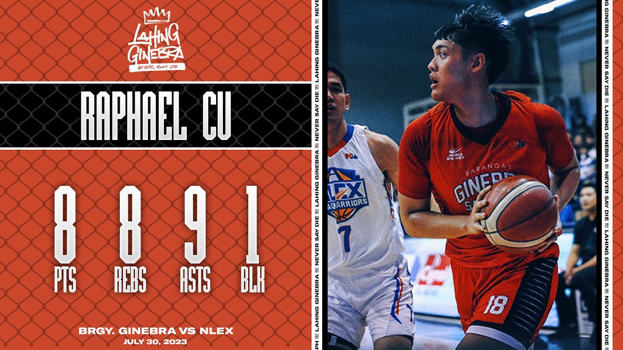 Raphael Cu Highlights [ Brgy. Ginebra vs NLEX | July 30, 2023 ] - YouTube