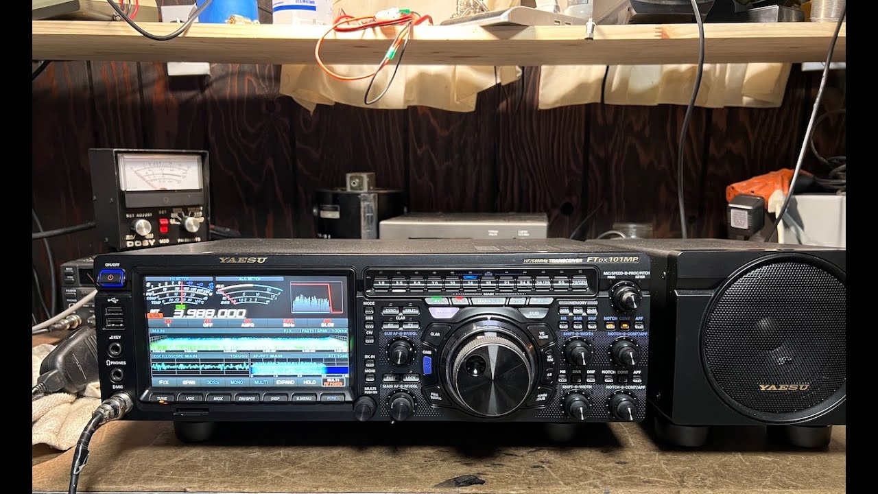 Yaesu FTDX101MP with the speaker power supply and M-70 Desk Microphone ...