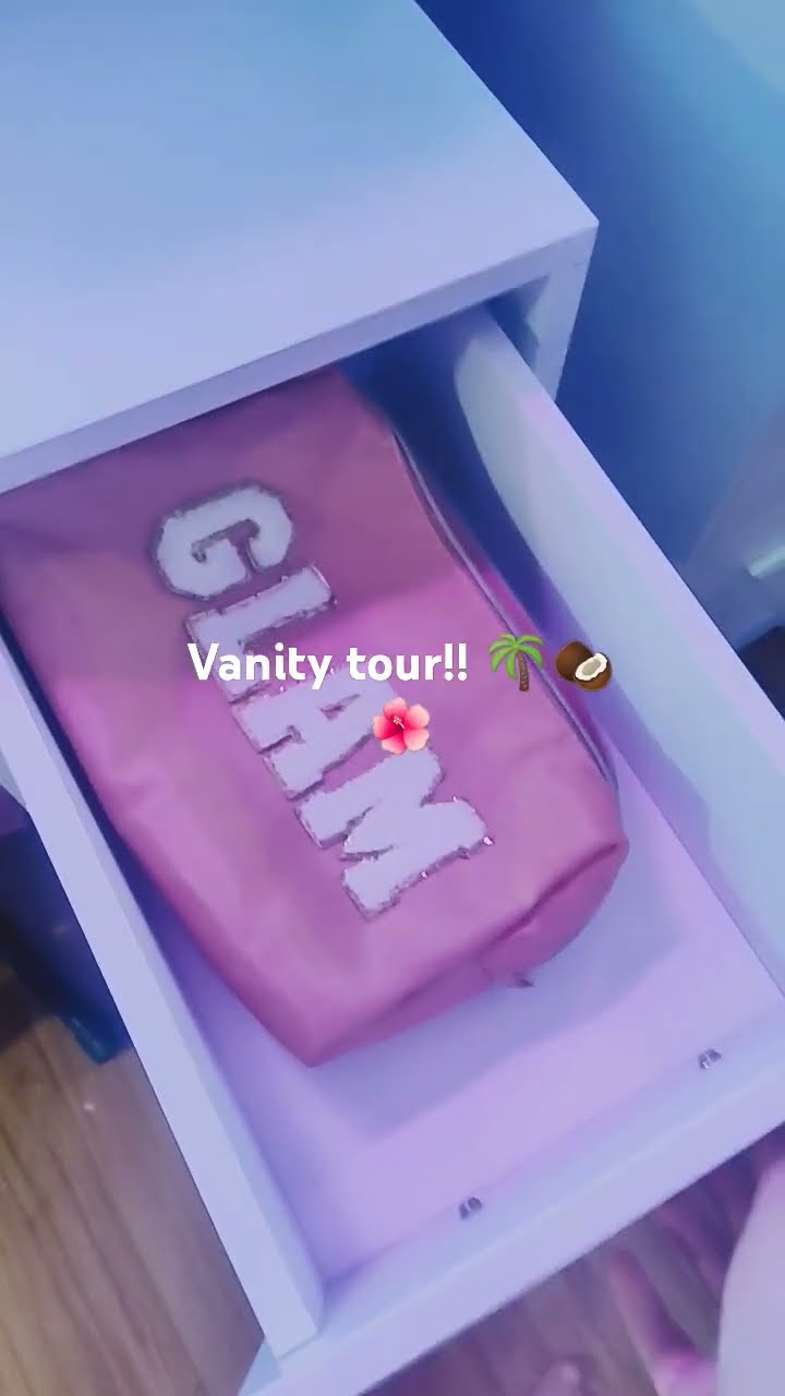 vanity tour!! 🌺🥥🌴 #preppy #taylorswiftspedup #fypシ゚viral #skincare # ...