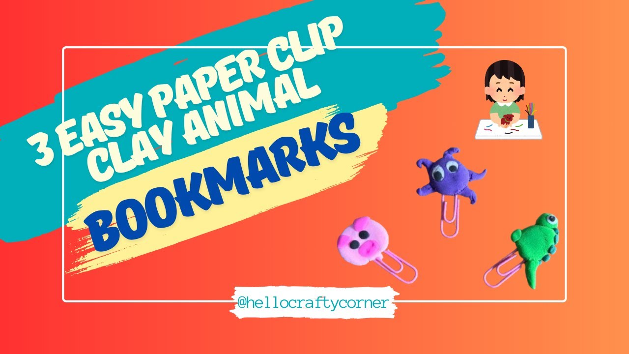 DIY paper clip Clay animal | 3 animals - YouTube