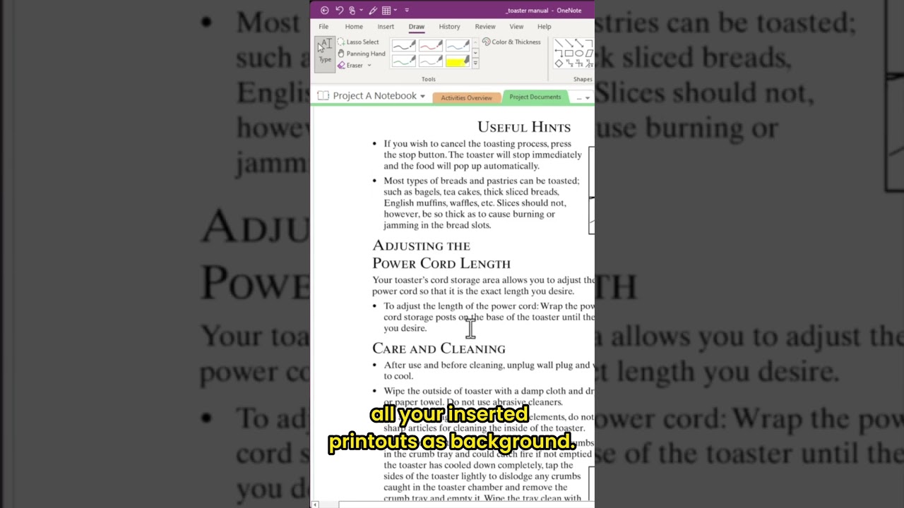 OneNote Pro-Tip: How to Set File Printouts as Background Automatically ...