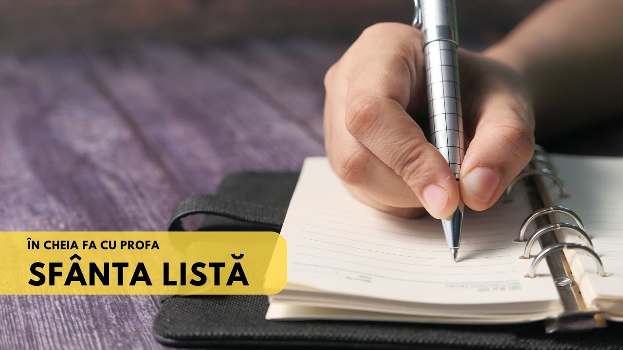 ÎN CHEIA FA CU PROFA. Sfânta listă - YouTube