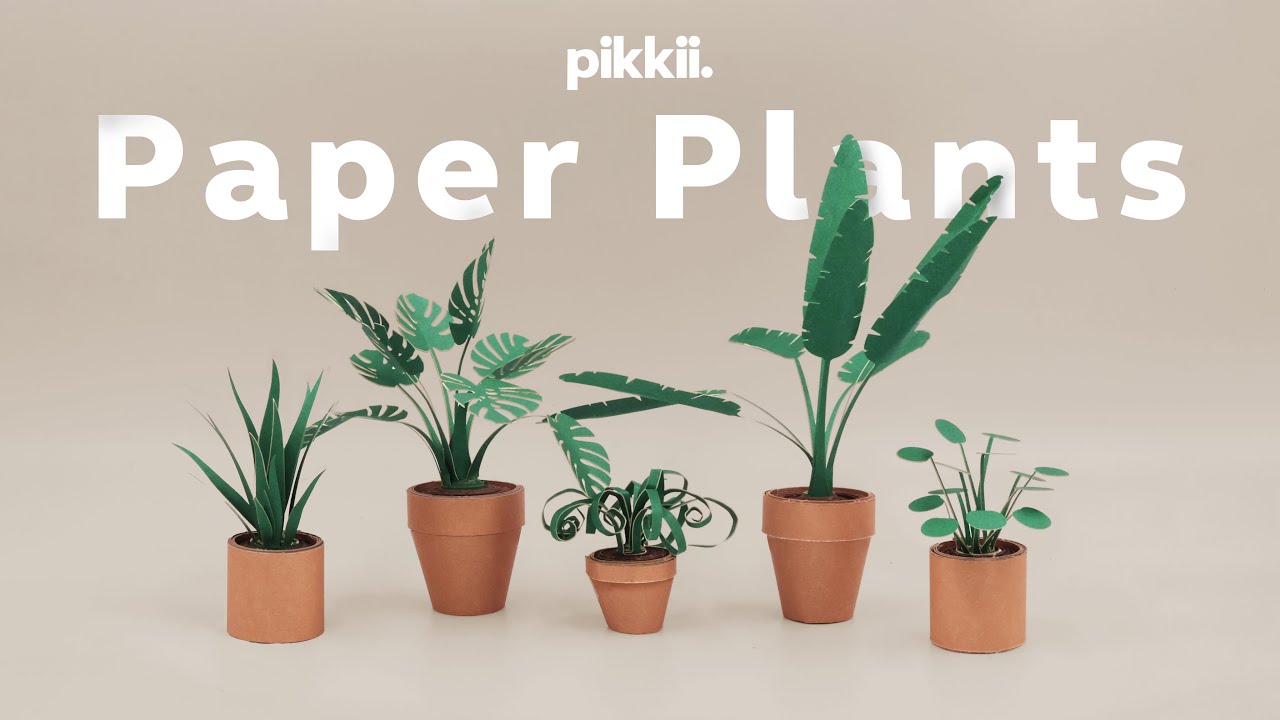 Paper Plants by Pikkii | Make 5 Paper House Plants for a Mini Desk ...