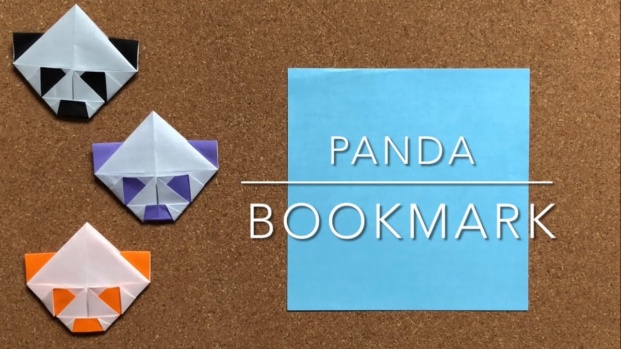 Origami Panda Bookmark - YouTube