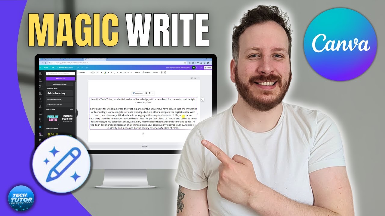 How To Use Magic Write Canva - YouTube