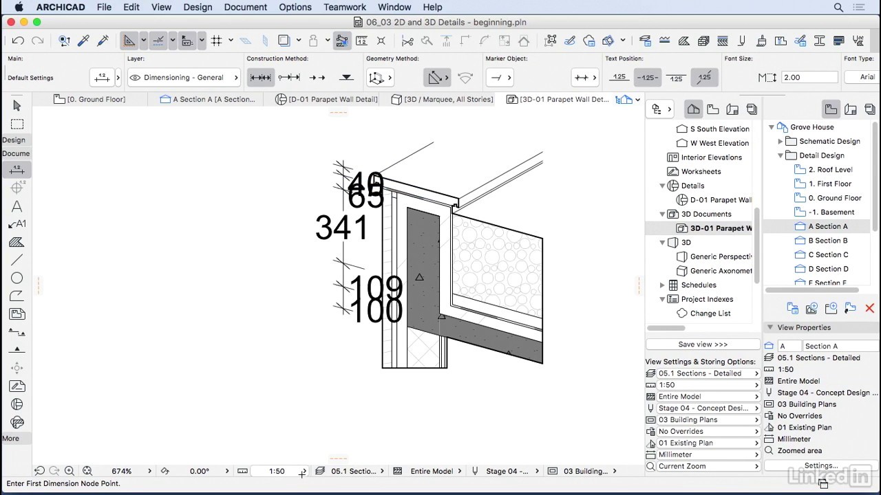 058 2D and 3D details ArchiCAD - YouTube
